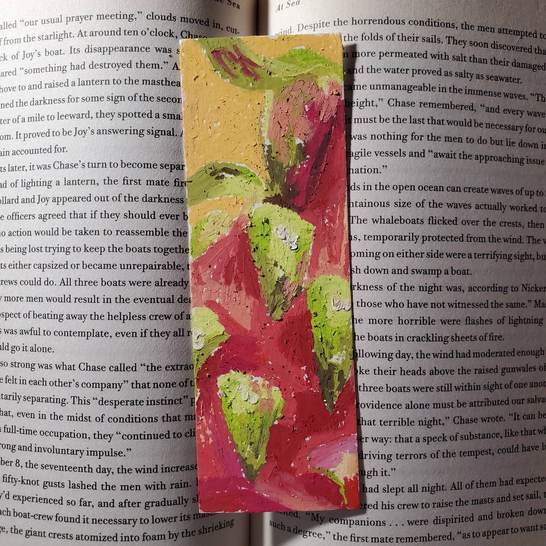 Oil Pastel Dragonfruit Bookmark Original Fruit Drawing Abstract Art - Etsy