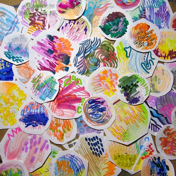 Hand Drawn Stickers - Etsy