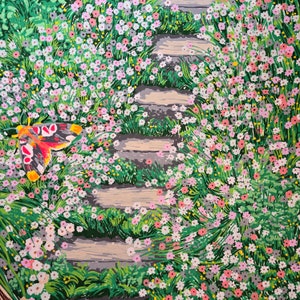 Floral Paint Marker Drawing Original Colorful Illustration Wall Art - Etsy