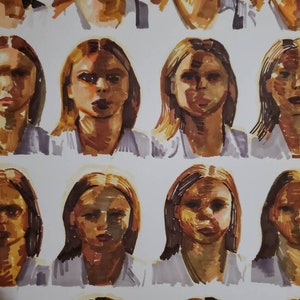 Lighting and Shadows Study Chart Drawing Original Faces Reference ...