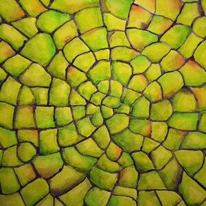 Plant Cell Tissue Under Microscope Abstract Watercolor Painting ...