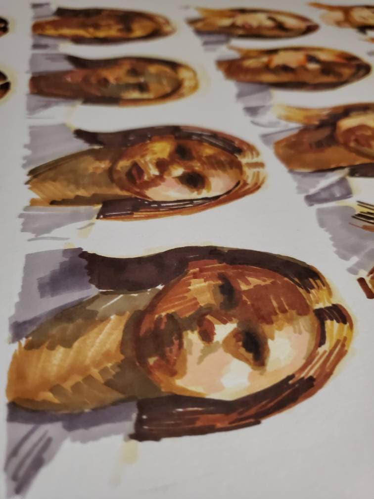 Lighting and Shadows Study Chart Drawing Original Faces Reference ...