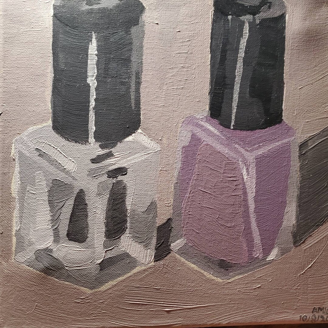 Nail Polish Still Life Acrylic Painting on Stretched Canvas Original ...