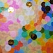 Rainbow Paper Dots Layered Collage Original Abstract Colorful Paper Cut ...