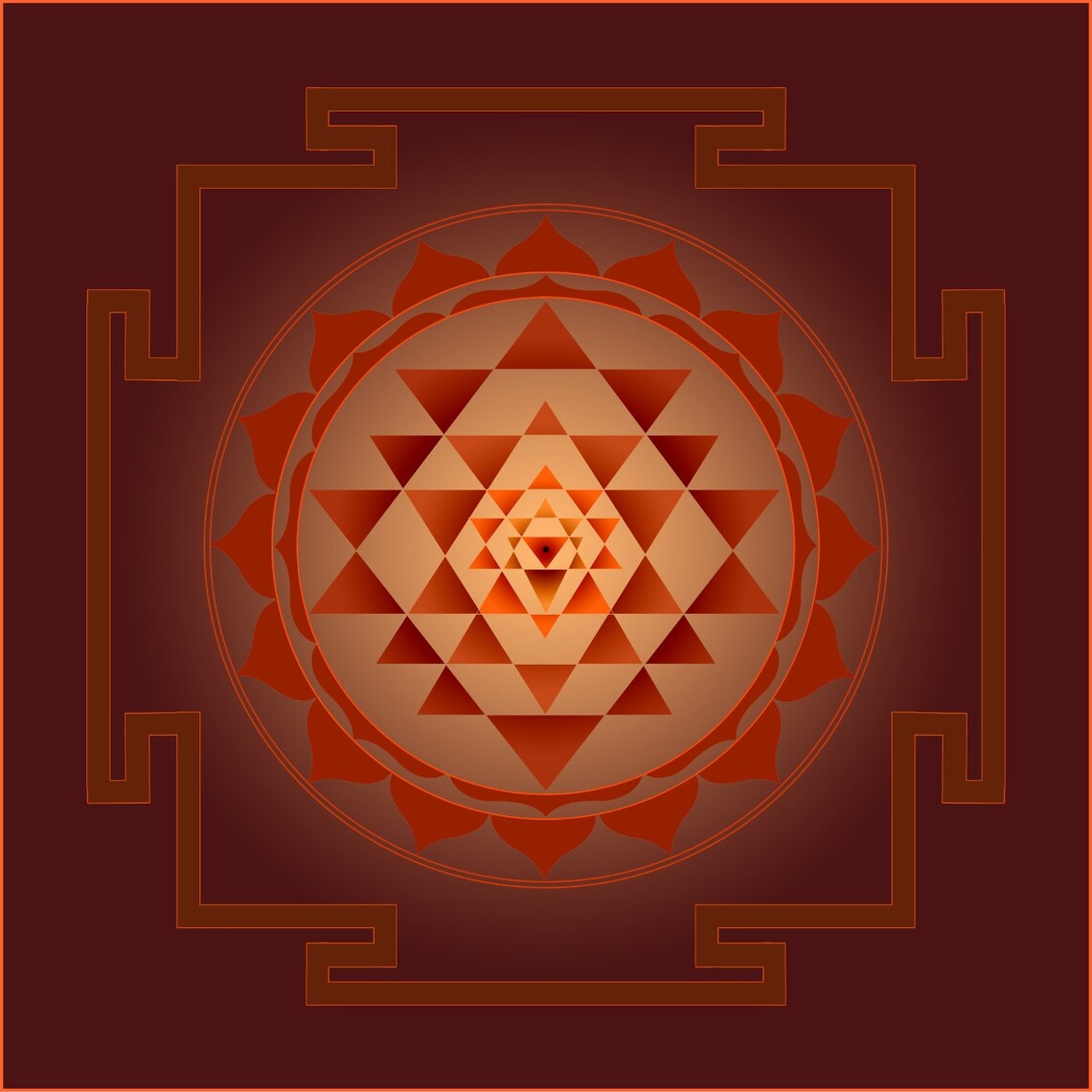 Red Sri Yantra - Etsy