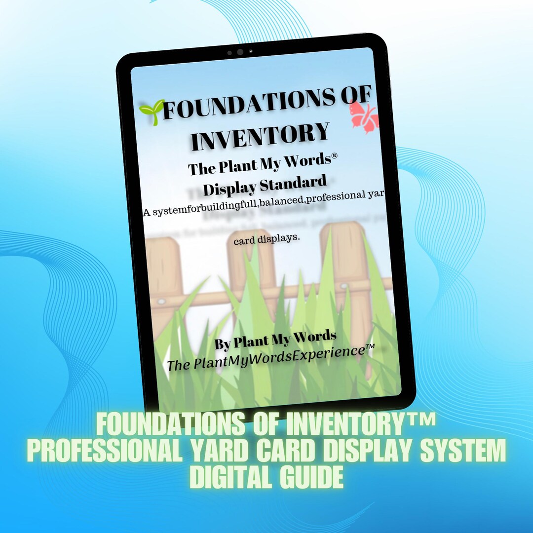 Foundations of Inventory™ | Yard Card Display System Guide - Etsy