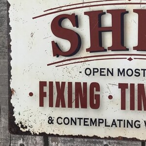 Personalised Shed Sign, Vintage Style Metal Workshop Decor - Etsy UK