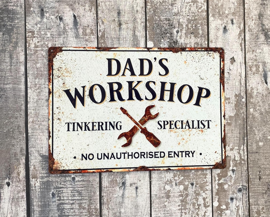 Personalised Workshop Sign, Shed, Garage, Man Cave, Workshop Signs ...