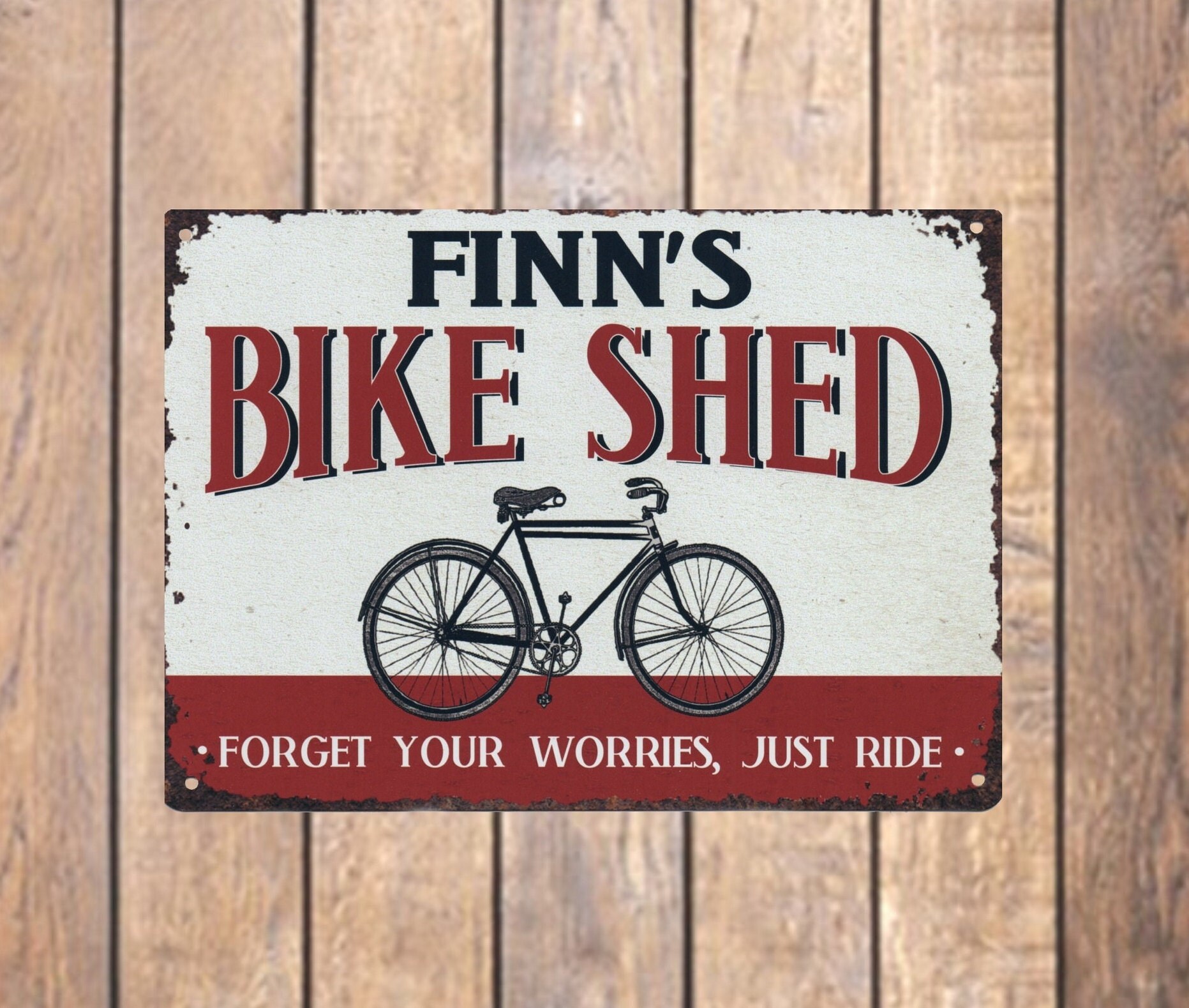 Bike Shed Sign Personalised Metal Shed Sign Bicycle Sign - Etsy UK