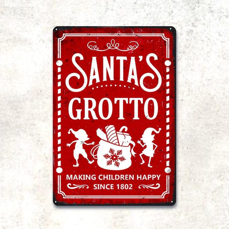 Santa's Grotto Sign - Etsy UK