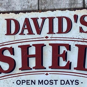 Personalised Shed Sign, Vintage Style Metal Workshop Decor - Etsy UK