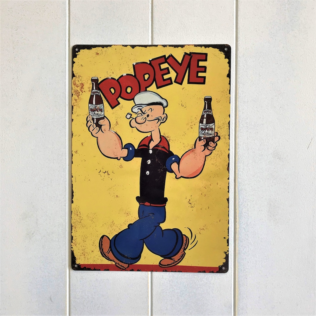 Popeye the Sailor Popeye Beer Sign Home Bar Pub Metal Sign - Etsy