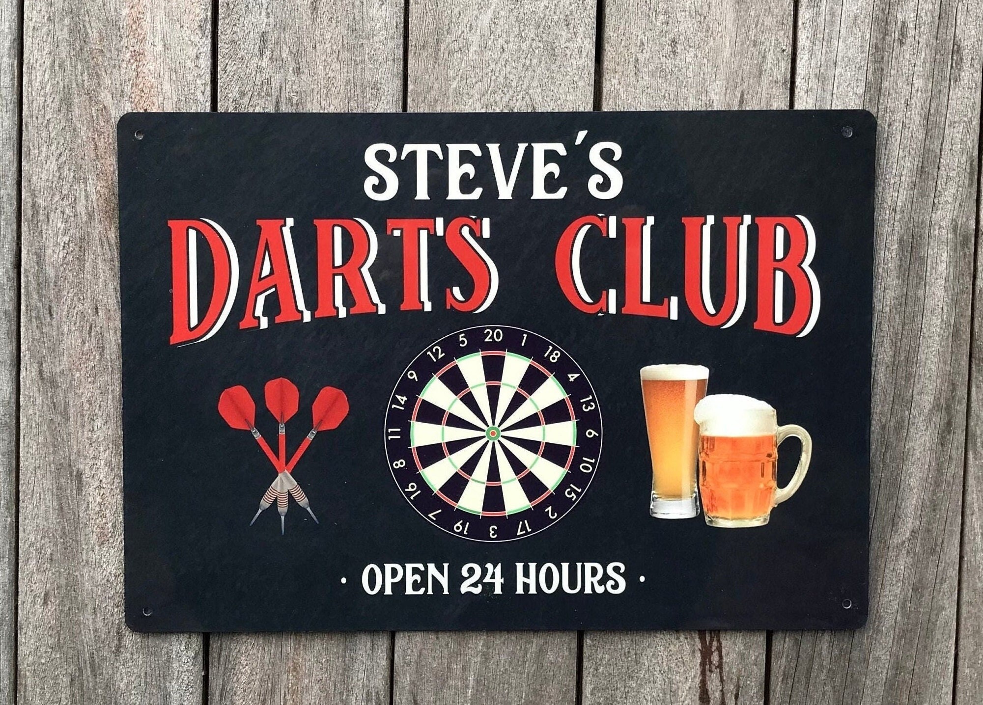 Darts Club Sign Personalised Home Bar Pub Man Cave Shed - Etsy UK