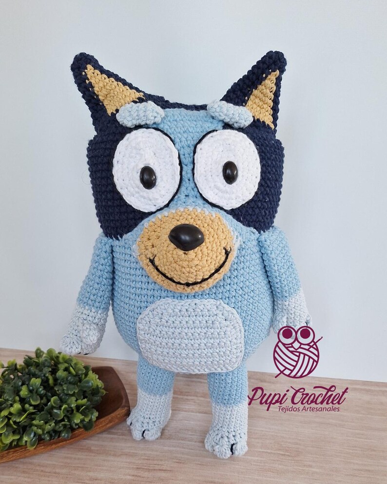 Bluey Crochet Pattern in English| Amigurumi Dog PDF | Stuffed Animal ...