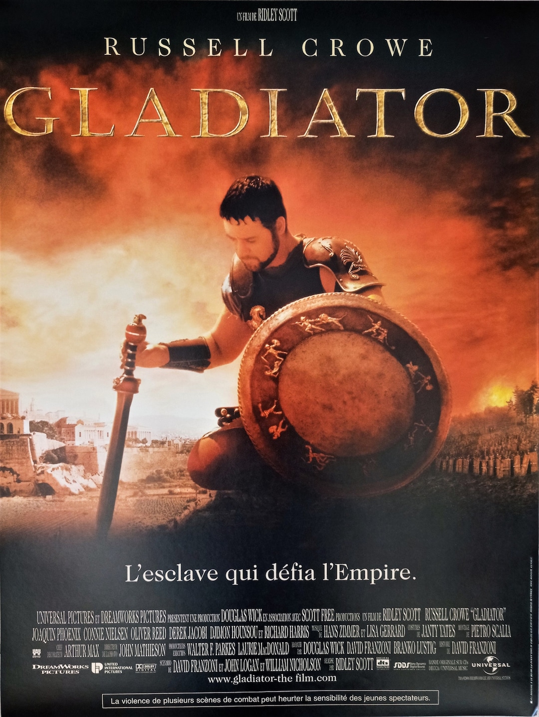 Gladiator Original Cinema Poster Rolled Small Format 54x40cm Ridley ...