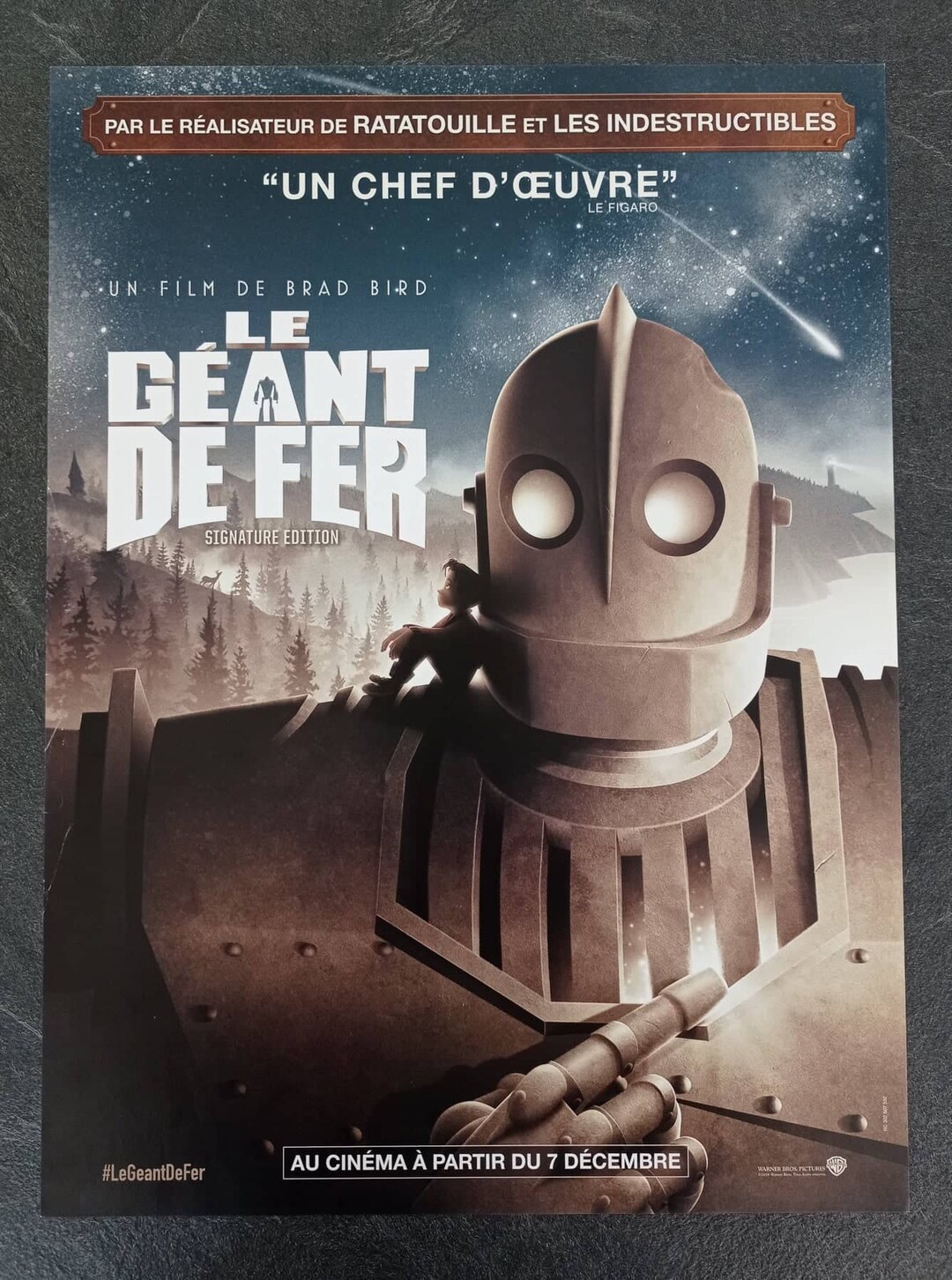 Póster de cine en rollo The Iron Giant, formato pequeño, 53x39 cm, Brad ...