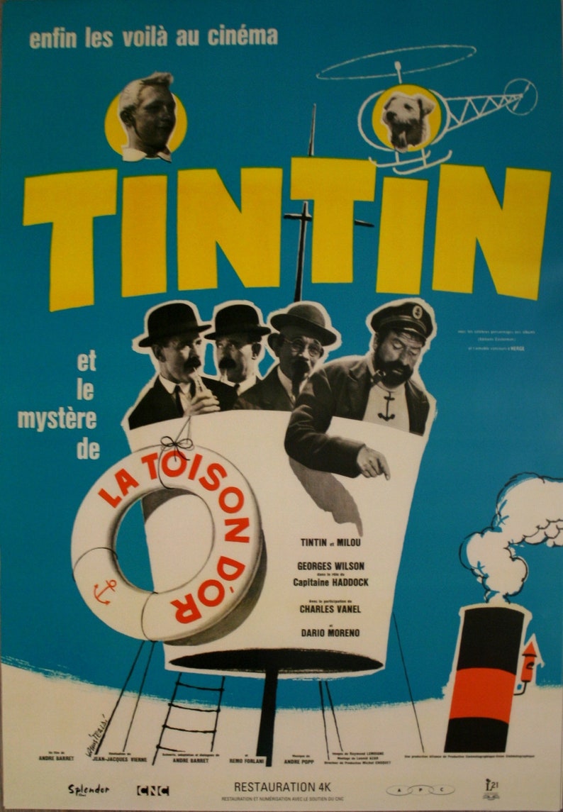 Tintin and the Mystery of the Golden Fleece Rolled Movie Poster Small ...