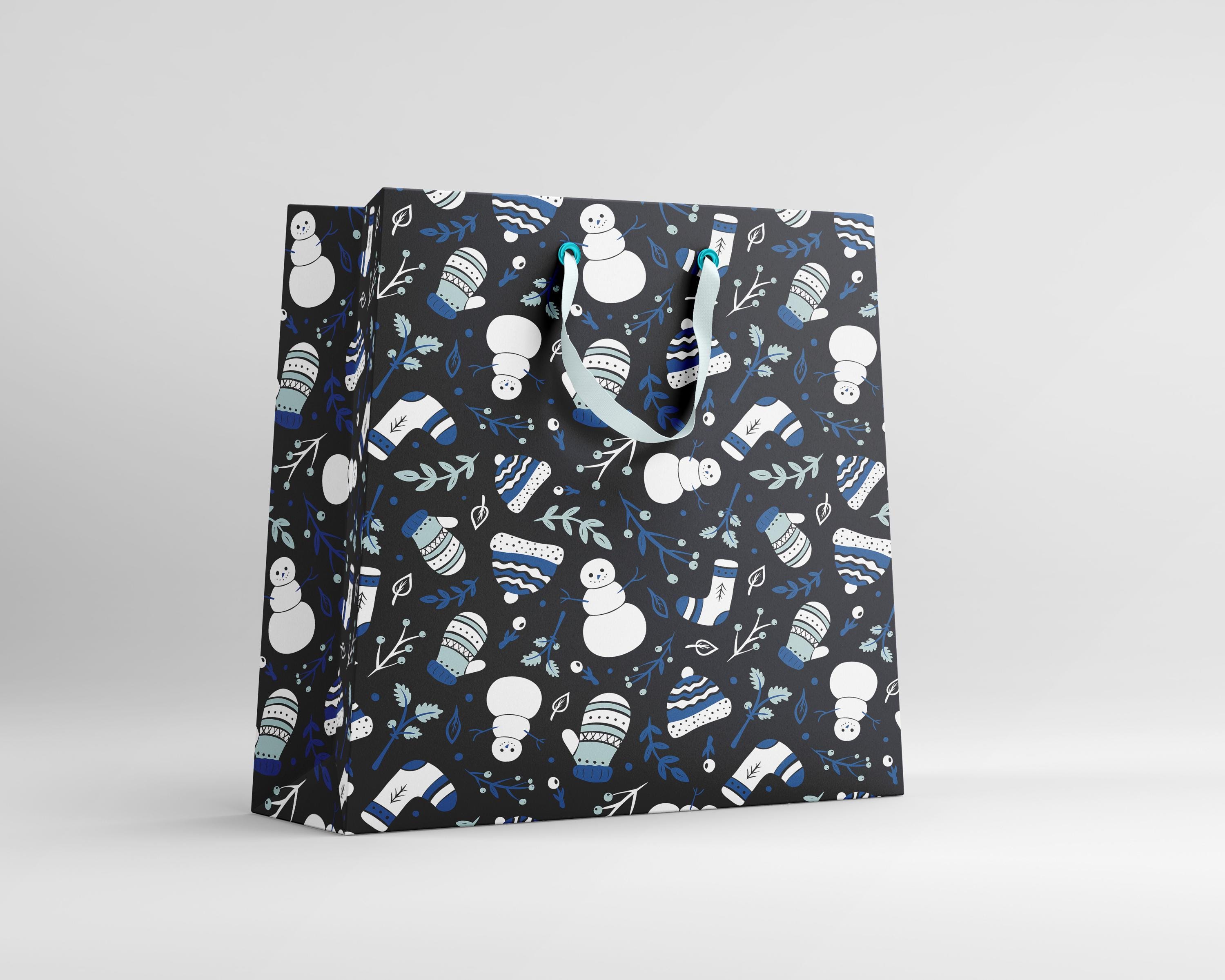 Winter Holiday Seamless Digital Pattern, Snowman Digital Paper, Xstmas ...