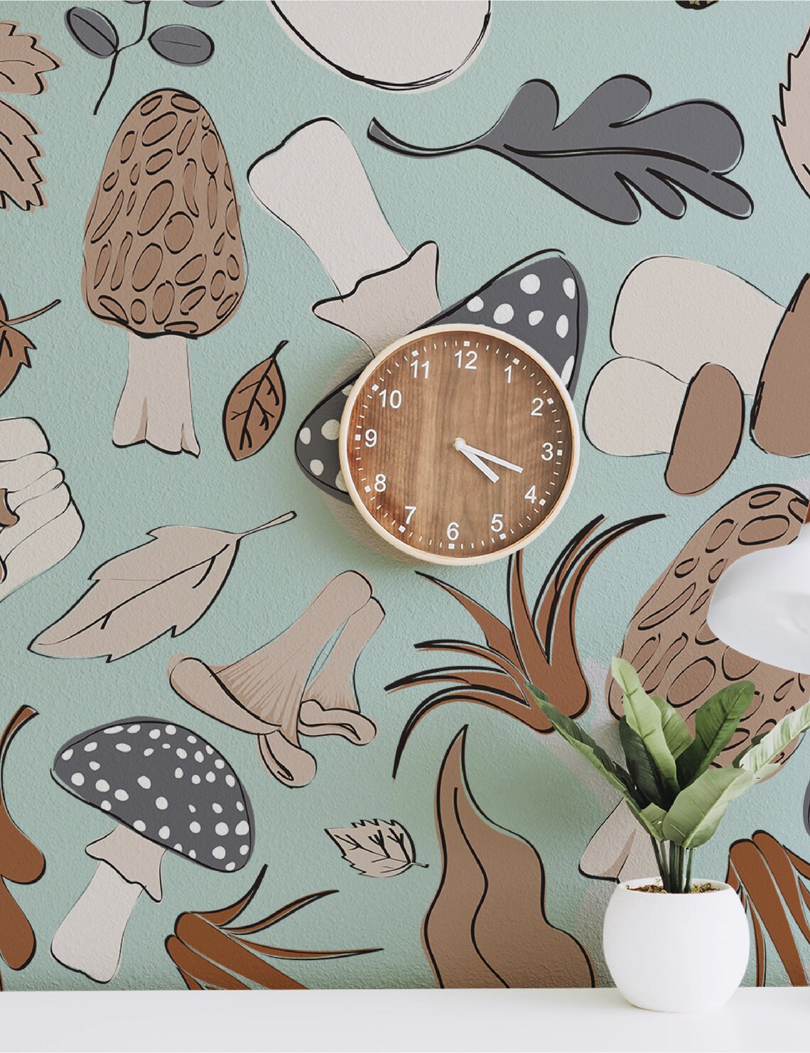 Magic Boho Pattern Mushrooms, Seamless Pattern, Botanical Hand Drawn ...