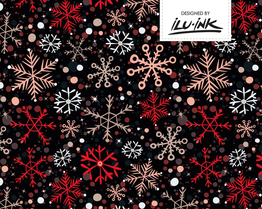 Snowflakes Digital Paper, Seamless Christmas, Winter Snowflake Seamless ...