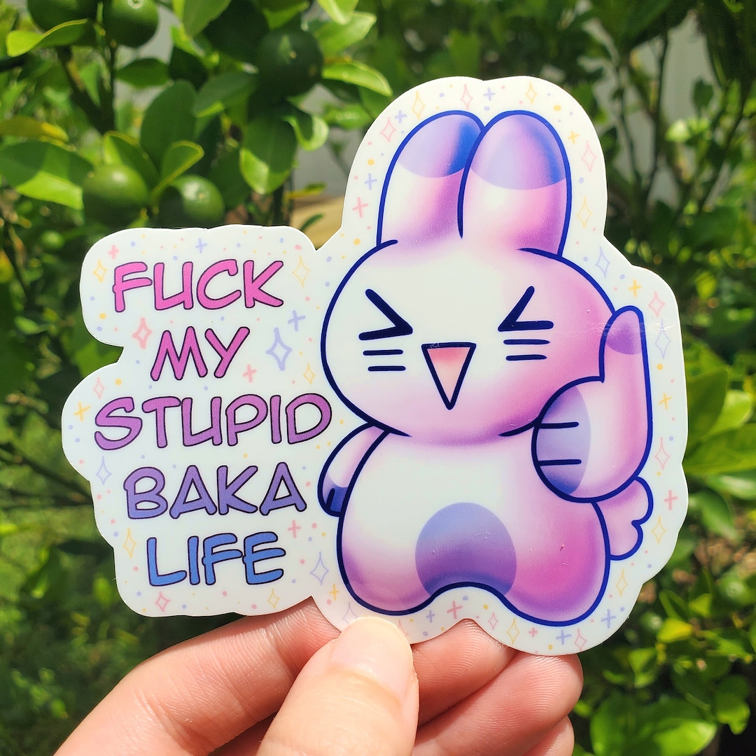 Fk My Stupid Baka Life 3 Vinyl Sticker Clowncore Toycore Weirdcore Meme ...