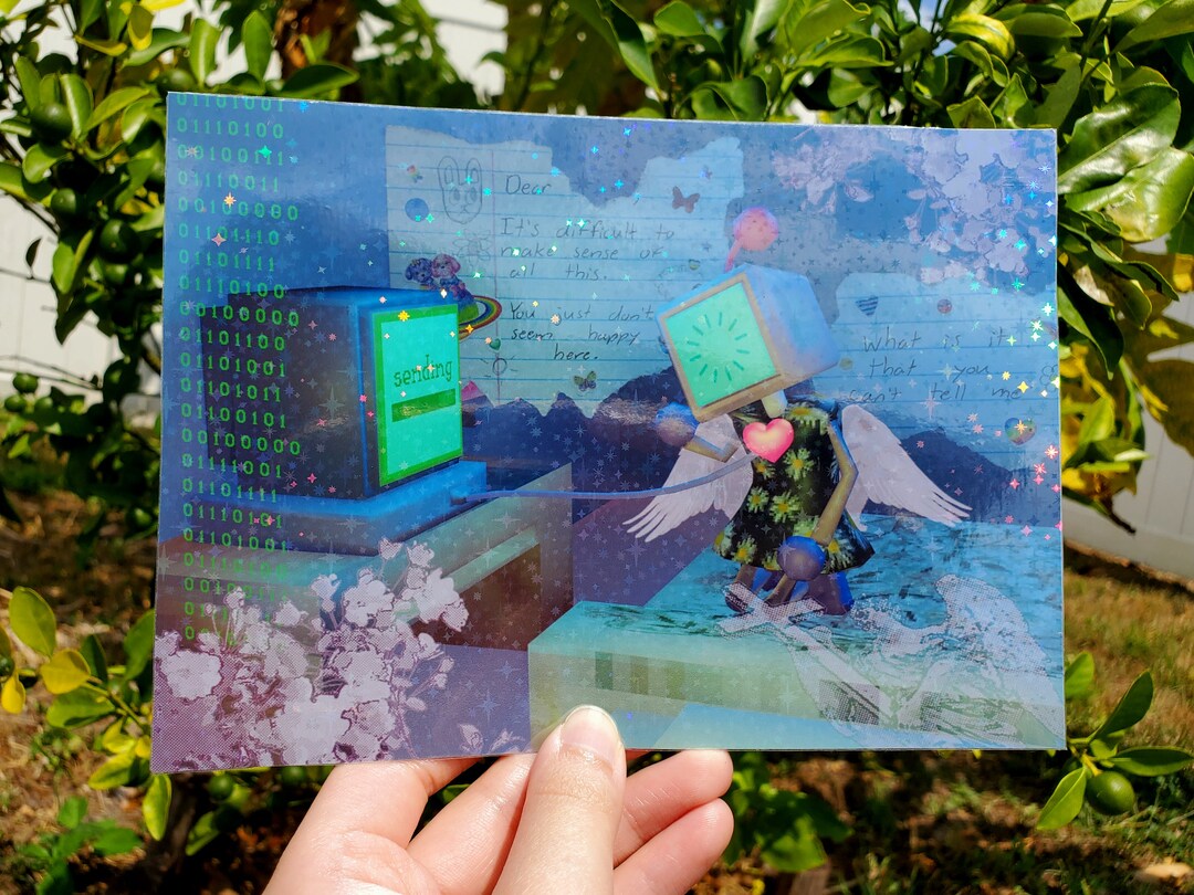 Sending Holographic 5x7 Print Dreamcore Oddcore Nostalgiacore Kidcore ...