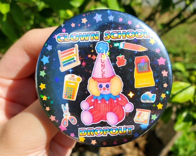 Clown Button Pin Happy Face Clowncore Accessories - Etsy