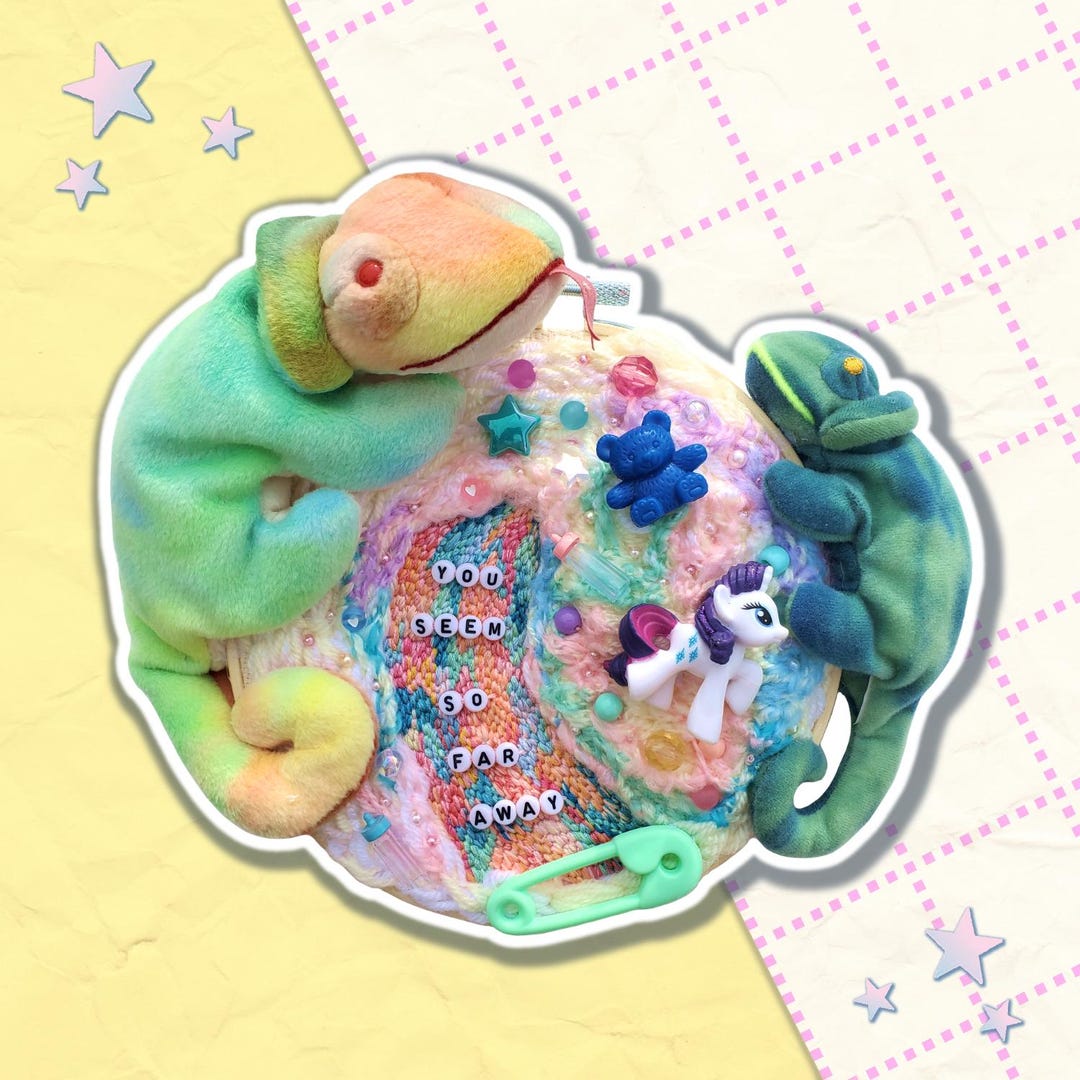 You Seem so Far Away | 4" Vinyl Sticker | Clowncore Toycore Weirdcore ...