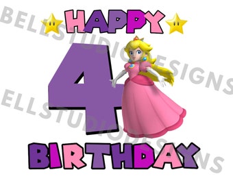 Super Mario 6th Birthday PNG JPG, Mario Birthday PNG, Cricut ...