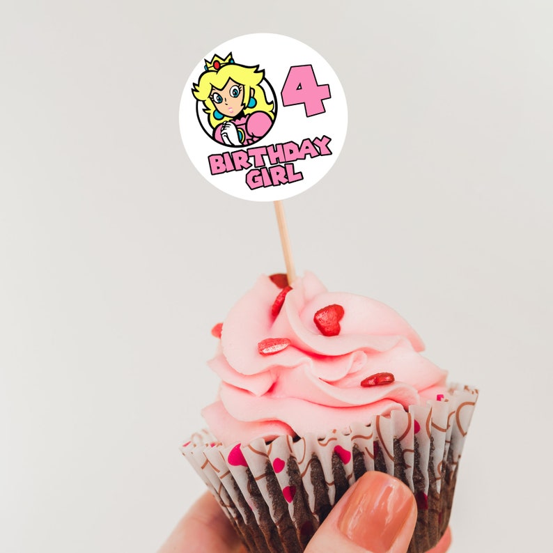 Princess Peach 4th Birthday SVG PNG Jpg, Princess Peach Birthday Girl ...