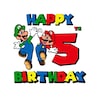 Super Mario 4th Birthday SVG, PNG, Jpg, Mario and Luigi Birthday, Mario ...