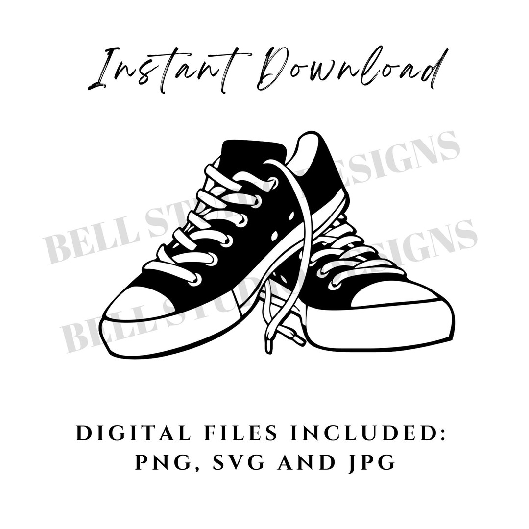 Converse Shoes Svg Png Jpg | Chucks SVG | SVG for Cricut | Clipart for ...