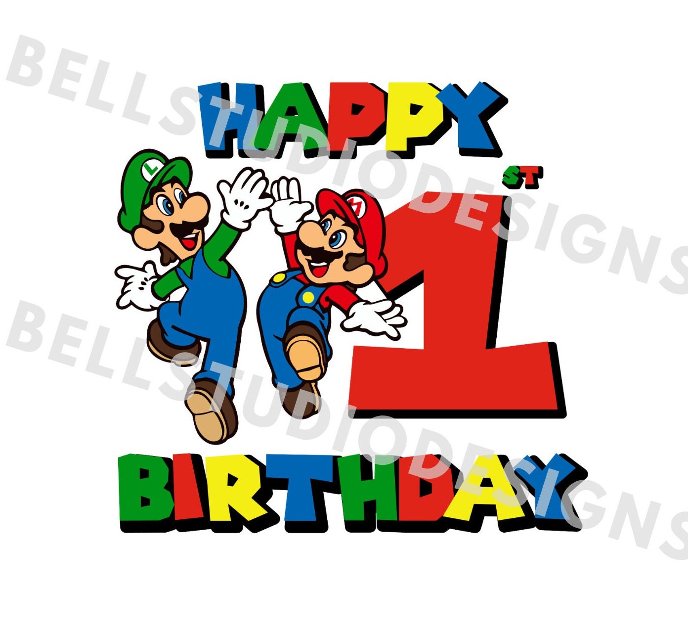 Super Mario 1st Birthday SVG, PNG, Jpg, Mario and Luigi Birthday Svg ...