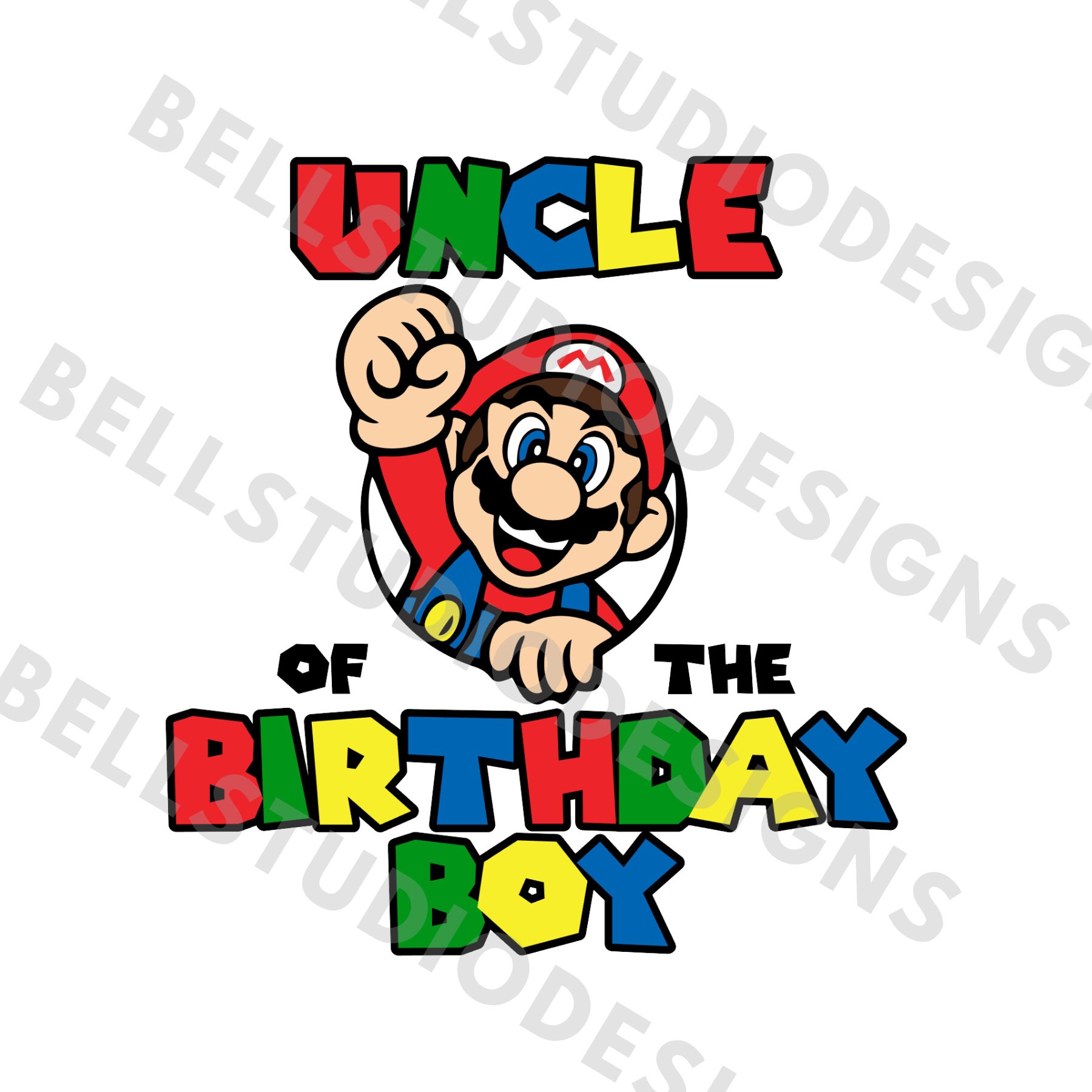 Super Mario Birthday Boy SVG PNG Jpg,mario Uncle Birthday Svg,mario ...