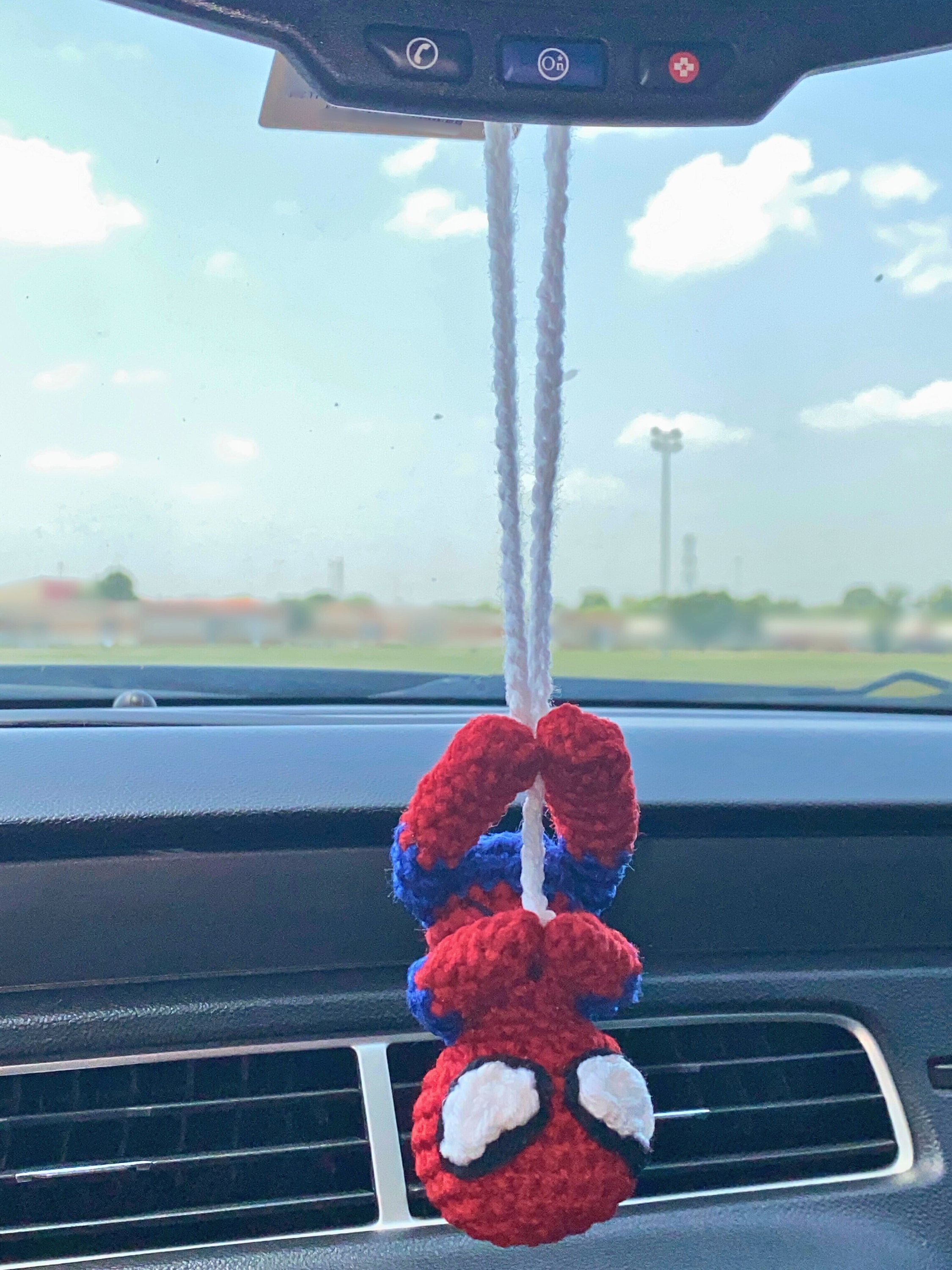 Handmade Crochet Spider-man Car Hang Accessory - Etsy