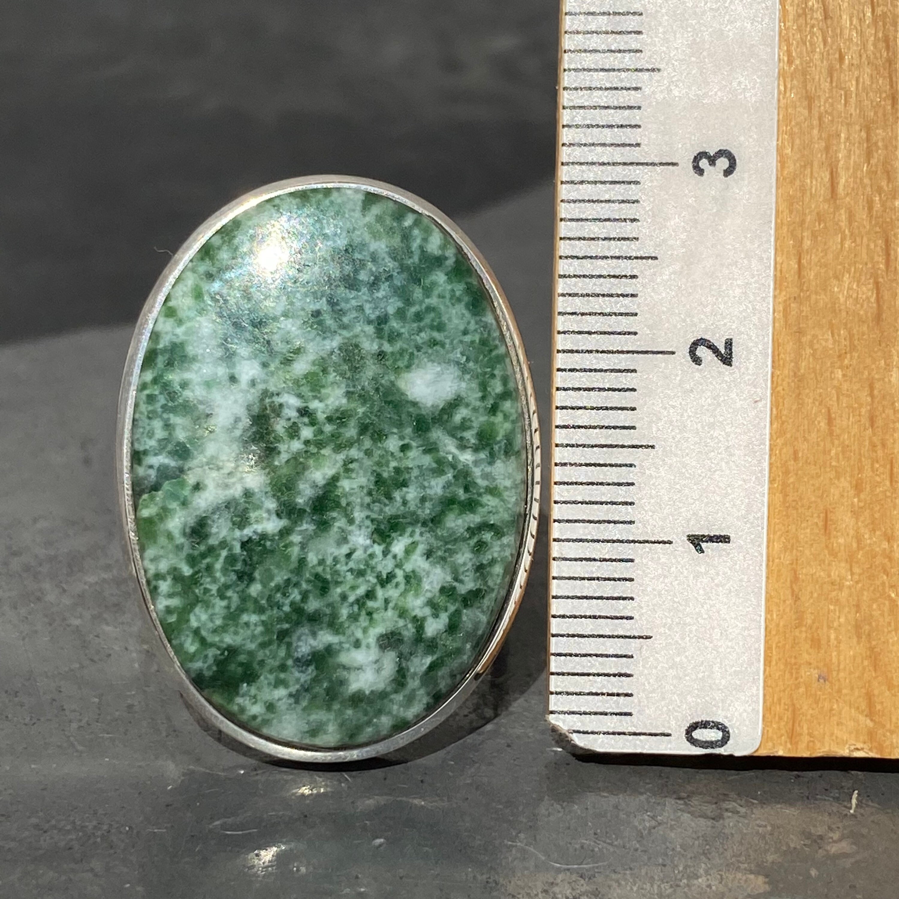 Jasper ring green dot jasper ring silver green jasper ring | Etsy
