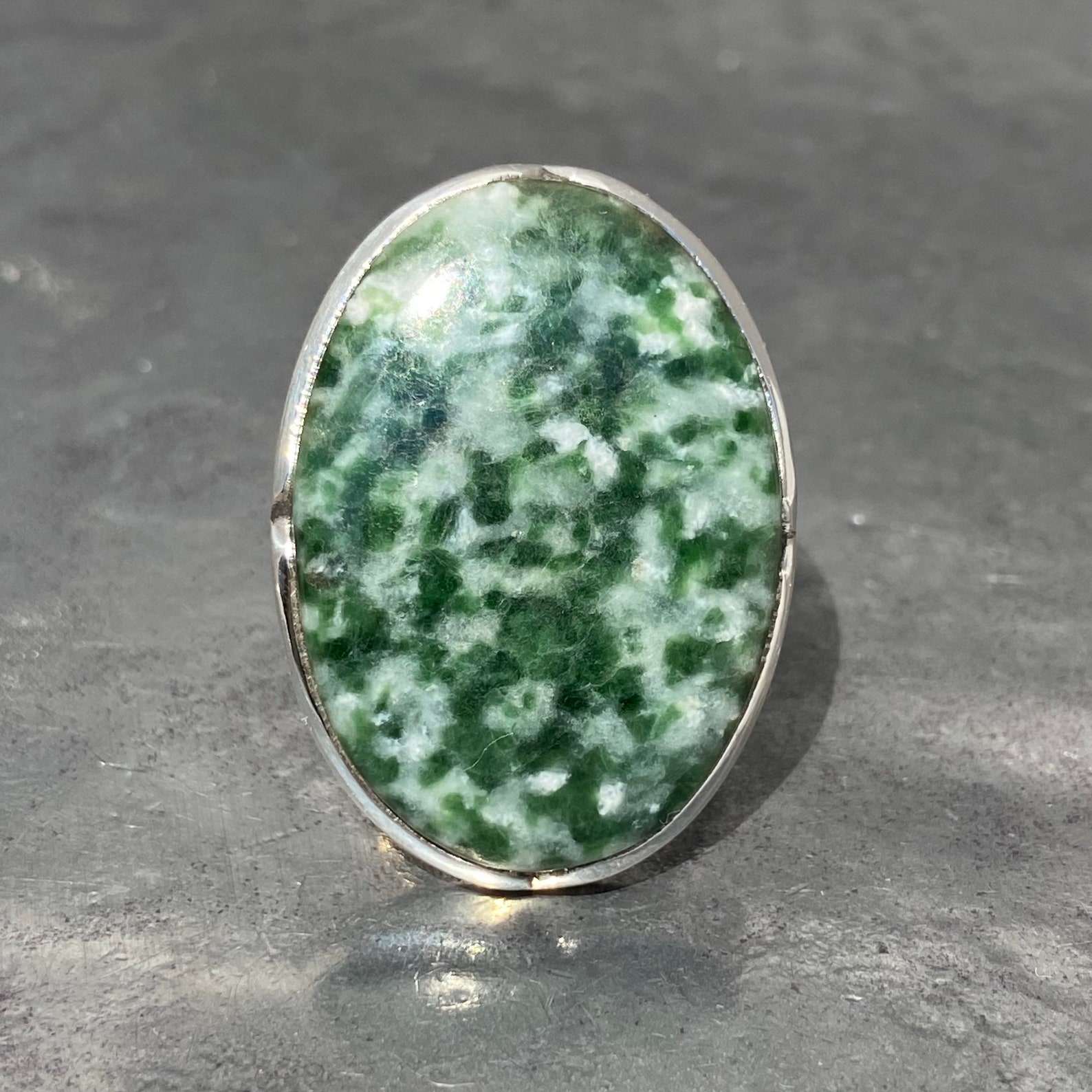 Jasper Ring Green Dot Jasper Ring Silver Green Jasper Ring - Etsy UK