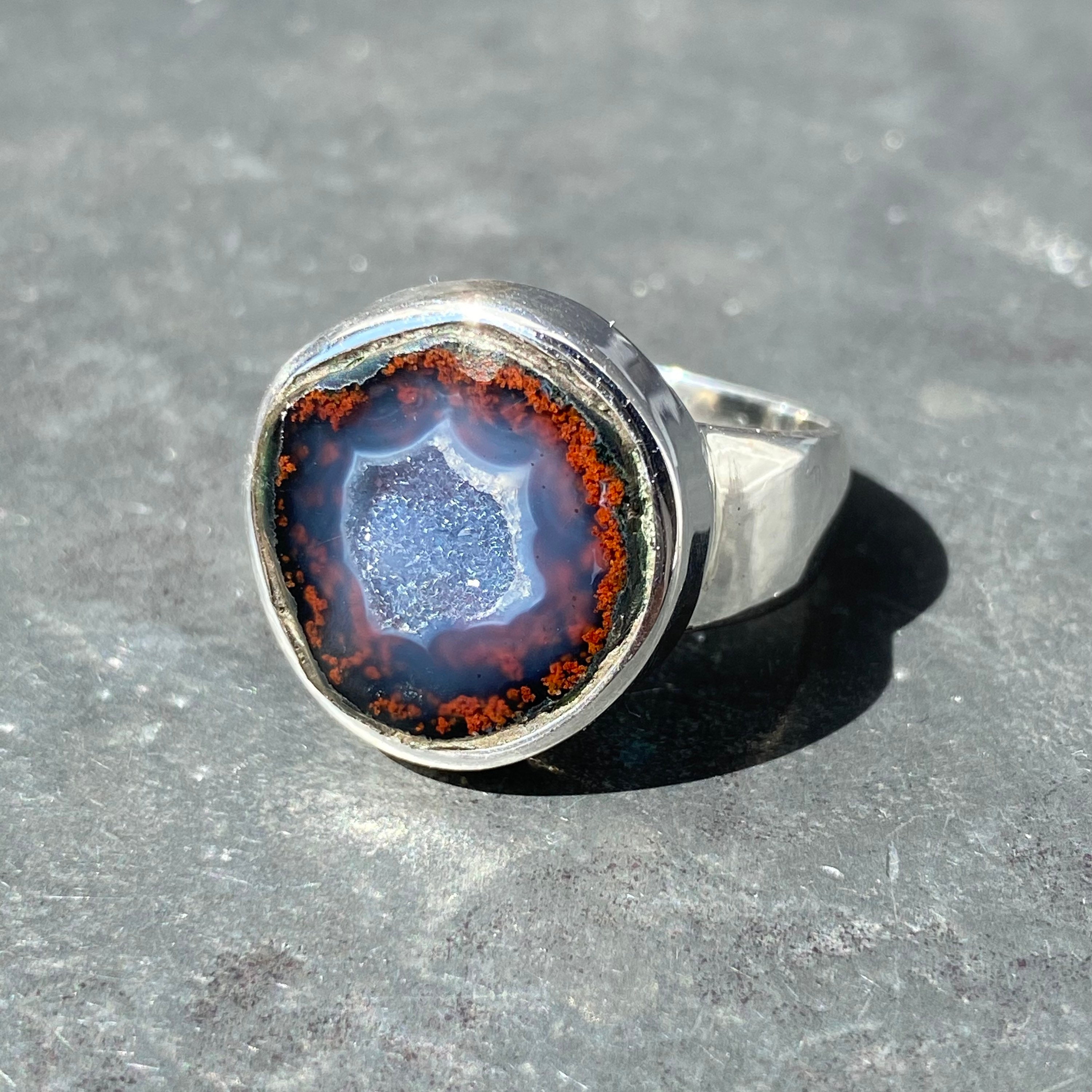 Druzy Ring - Druzy Quartz Ring - Natural Crystal Ring - Size U.K. - P 1 ...