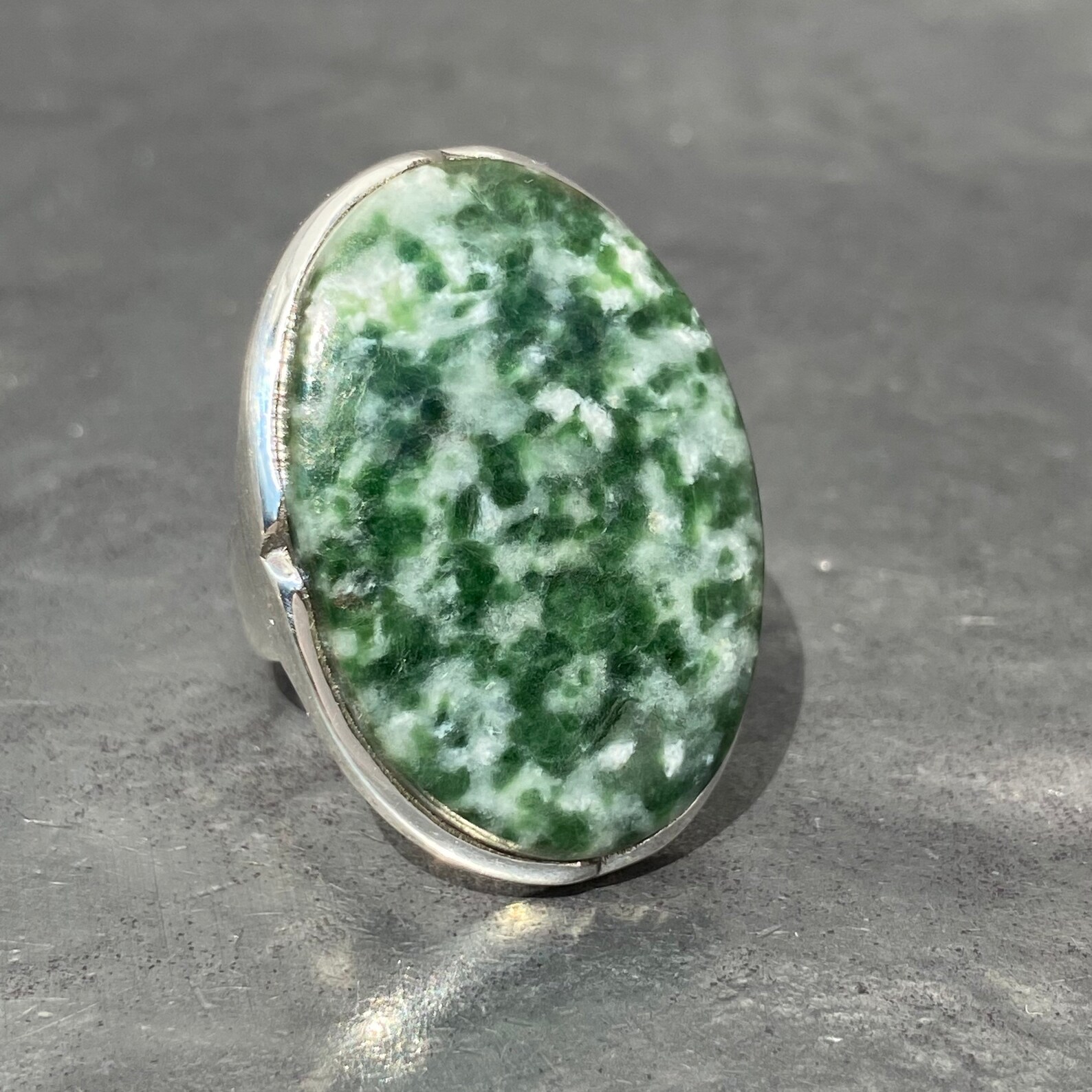 Jasper Ring Green Dot Jasper Ring Silver Green Jasper Ring - Etsy UK