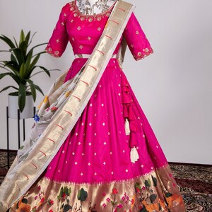 Silk Jacquard Paithani Lehenga Choli for Woman Designer Lahanga Indian ...
