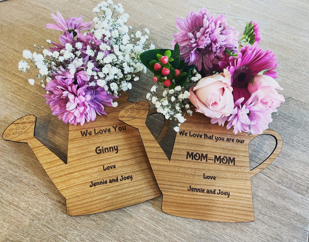Wooden Engraved Mothers Day Watering Can - Etsy