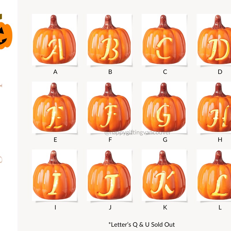 Initial Pumpkin - Etsy