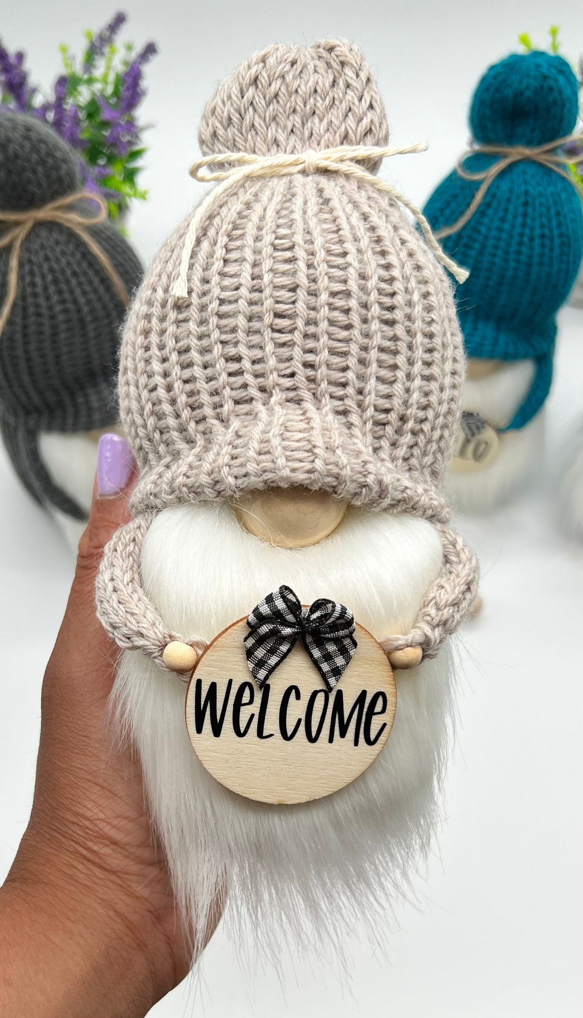 Greeting Gnomes Farmhouse Gnomes Welcome Gnomes Bienvenue | Etsy