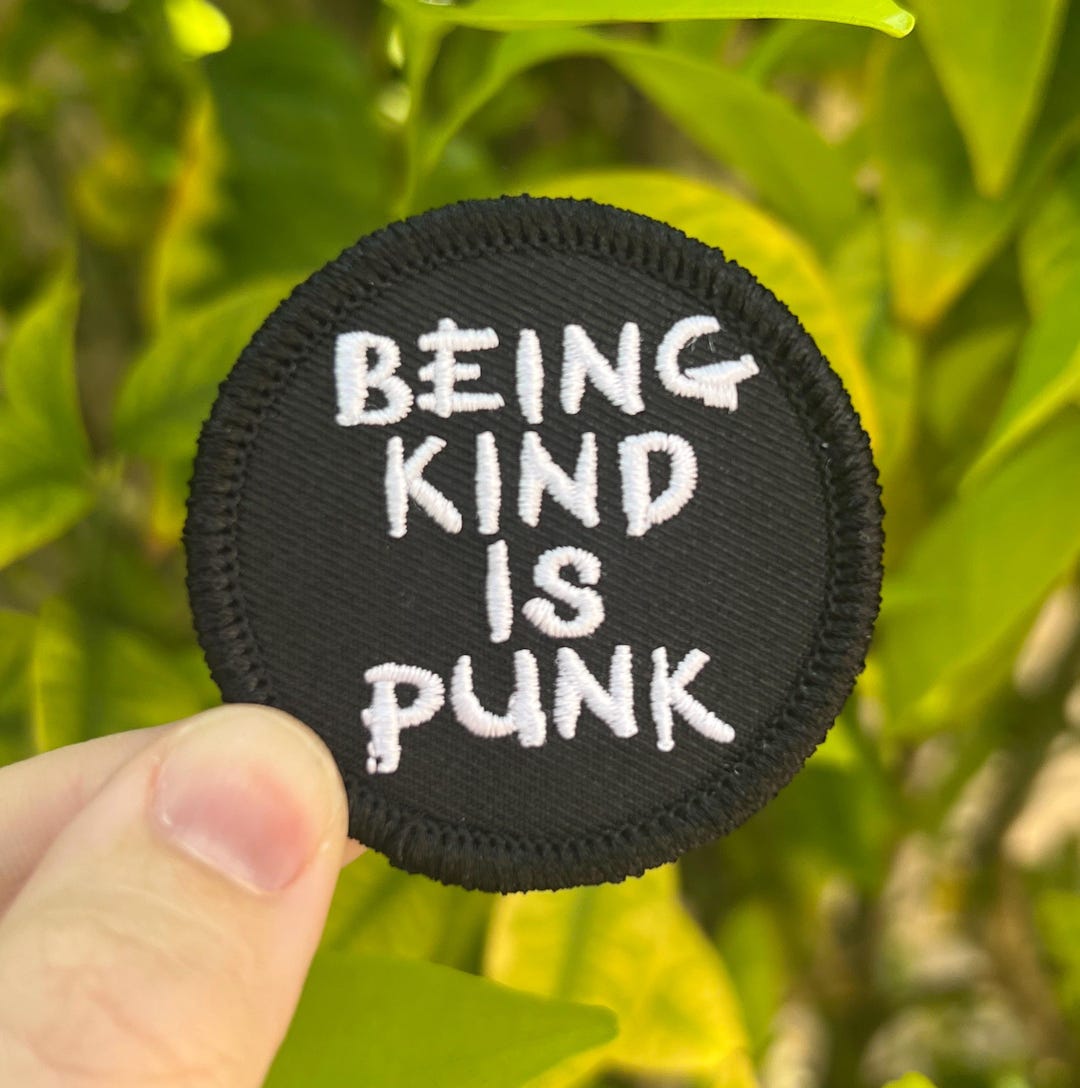 Being Kind is Punk Iron-on Patch - Etsy