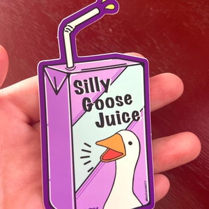 Silly Goose Juice Sticker - Etsy