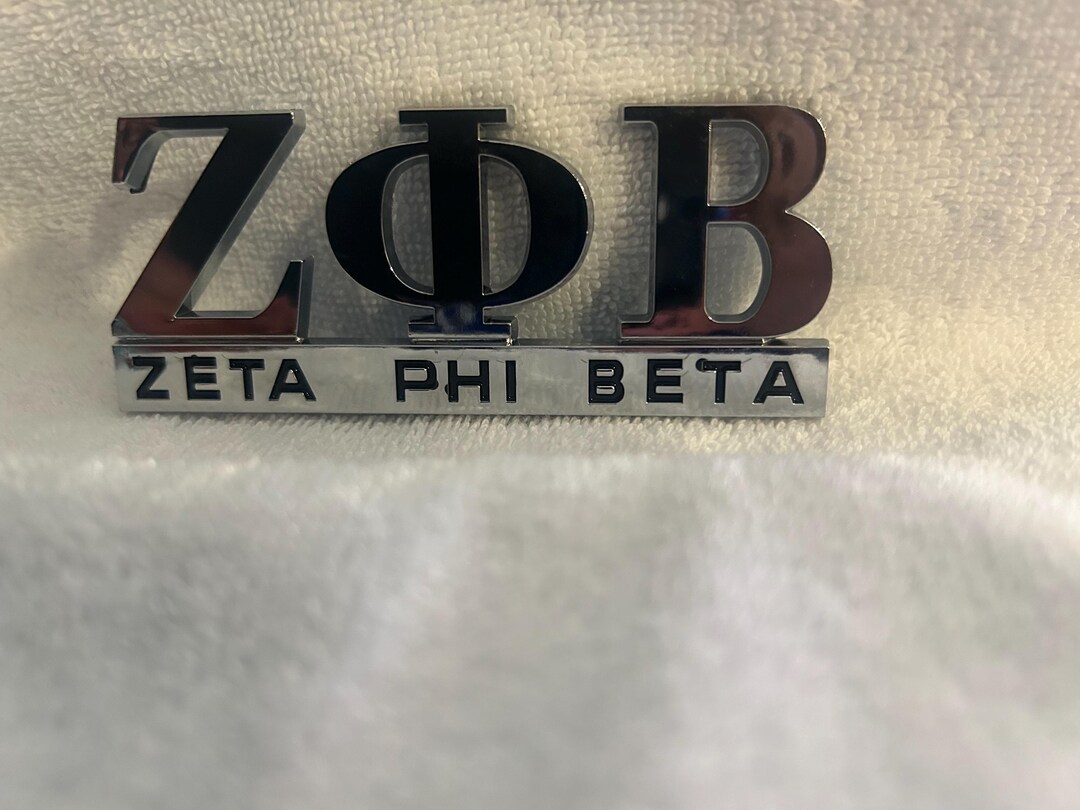 Zeta Phi Beta Sorority Incorporated Car Tag, Car Accessories Silver ...