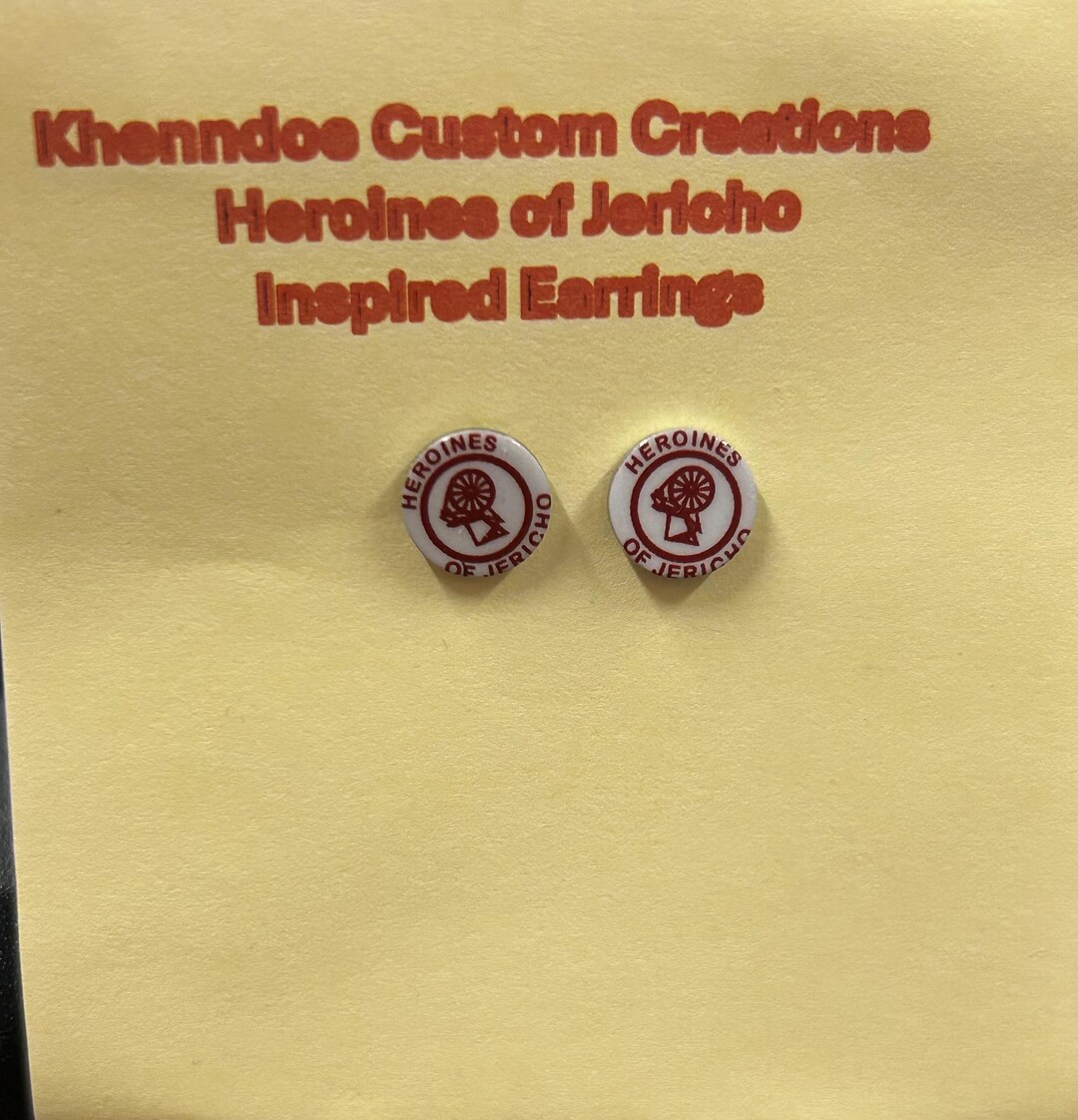HOJ Heroines of Jericho 1cm Earrings, Pair of Customized HOJ Earrings ...