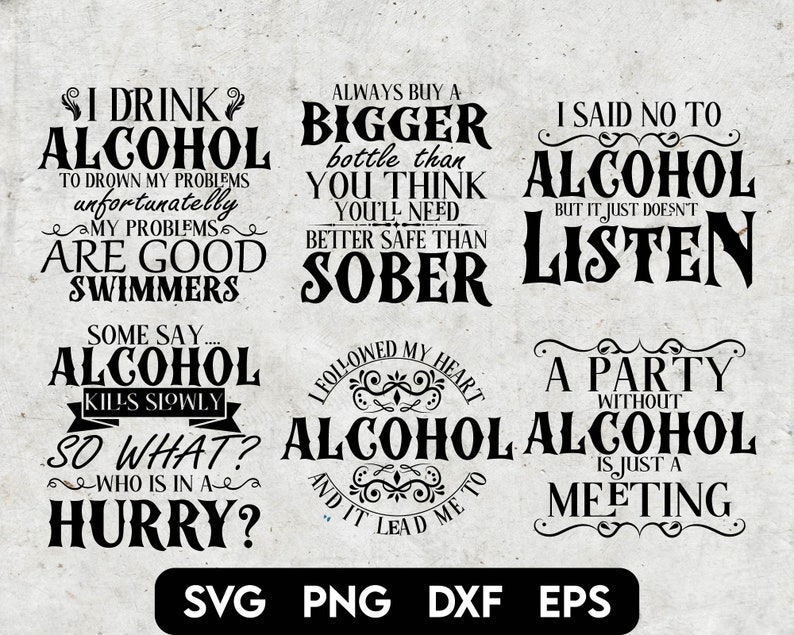Alcohol SVG Bundle, Funny Flask Sayings Svg, Whiskey Quotes Svg ...
