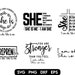 She is Me SVG Bundle, Postive Quotes Svg, Woman Affirmation Svg ...