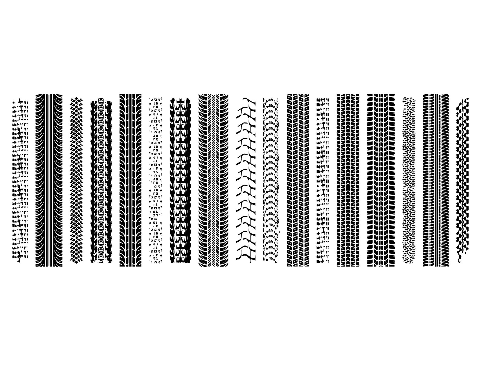 Tire Tracks Svg Bundle, Tire Track Patterns, Tire Track Clipart, Tire ...